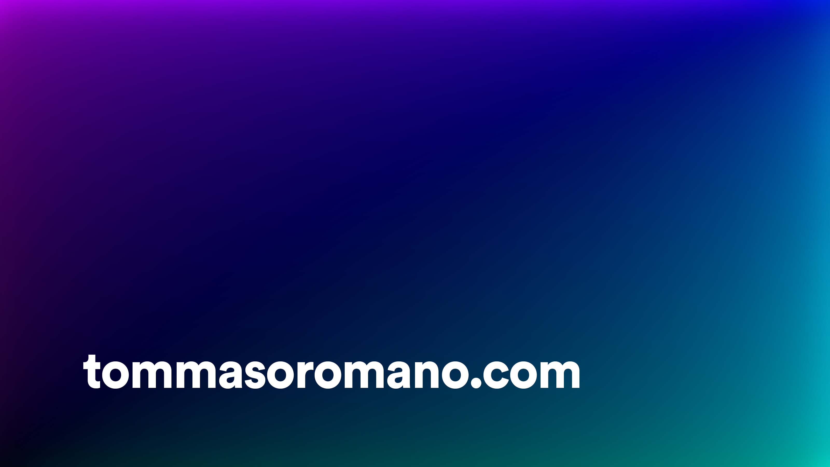 Tommaso Romano' - Software Developer Engineer